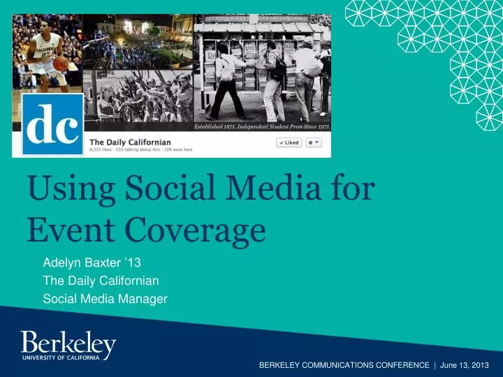 PPT - Using Social Media for Event Coverage PowerPoint Presentation ...