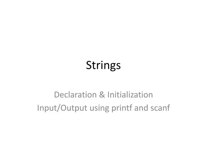 Ppt Strings Powerpoint Presentation Free Download Id 3077019