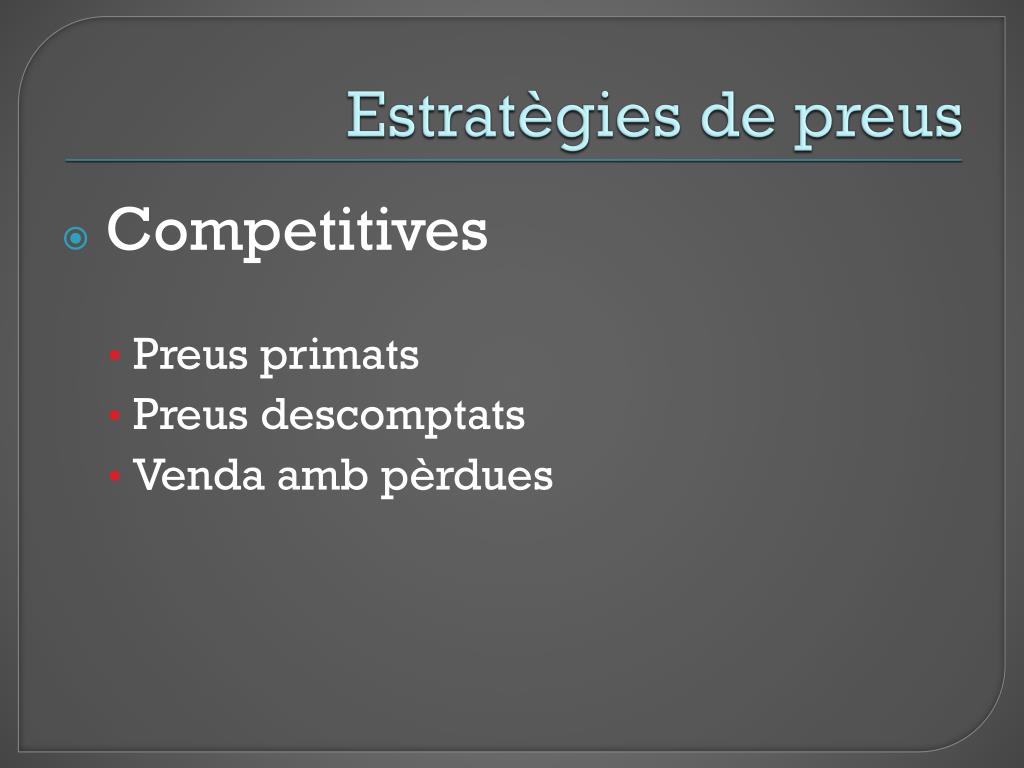 PPT - El preu en les polítiques de màrqueting PowerPoint Presentation ...