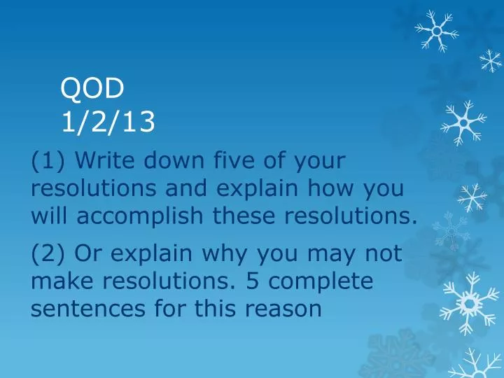 PPT - QOD 1/2/13 PowerPoint Presentation, free download - ID:3078180