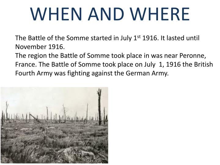 PPT - THE BATTLE OF THE SOMME PowerPoint Presentation - ID:3078312