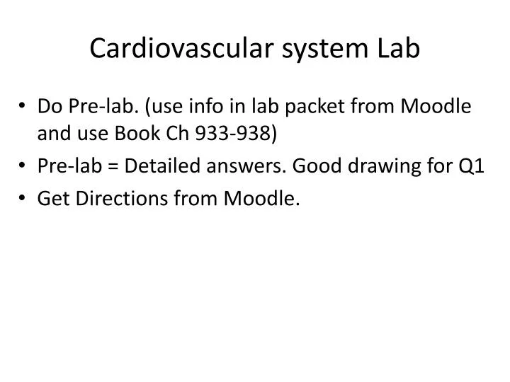 PPT - Cardiovascular system Lab PowerPoint Presentation, free download ...