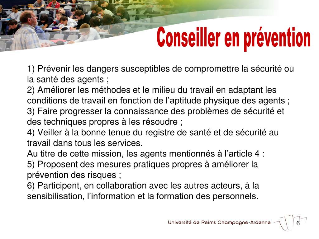 PPT - L’ORGANISATION DE LA PREVENTION DES RISQUES DANS NOS ...