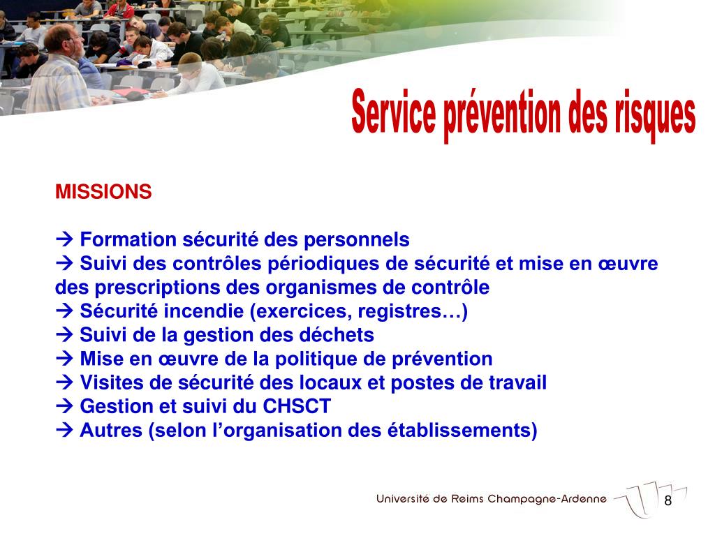 PPT - L’ORGANISATION DE LA PREVENTION DES RISQUES DANS NOS ...