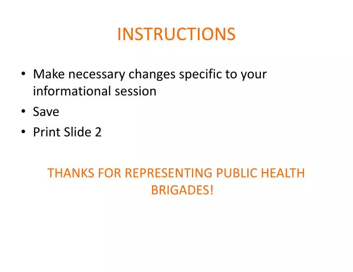 PPT - INSTRUCTIONS PowerPoint Presentation, free download - ID:3079438