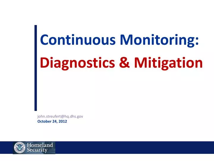 PPT - Continuous Monitoring: Diagnostics & Mitigation PowerPoint ... PPT - Continuous Monitoring: Diagnostics & Mitigation PowerPoint ...