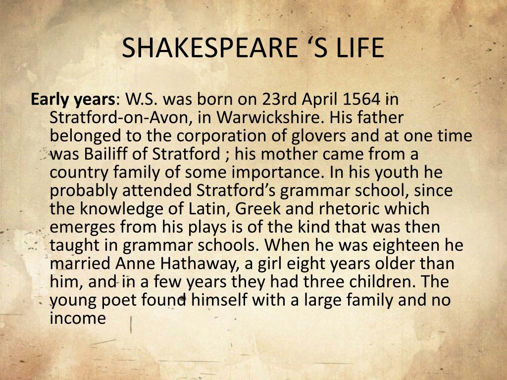 PPT - Shakespeare's Life, Theatre, and Legacy PowerPoint Presentation ...