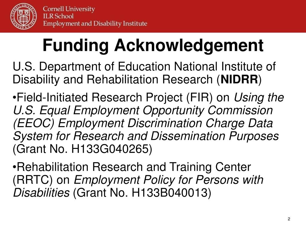 PPT - U.S. Employment Disability Discrimination Charges: PowerPoint ...