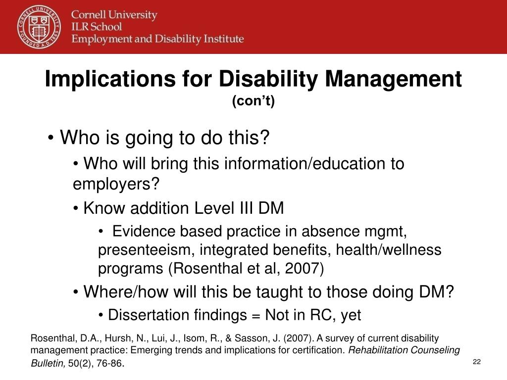 PPT - Implications of Disability Discrimination Charges on Employment ...