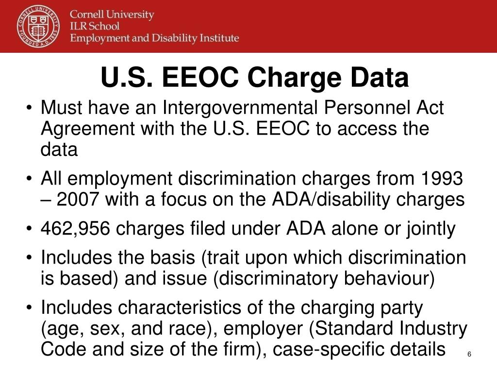 PPT - U.S. Employment Disability Discrimination Charges: PowerPoint ...