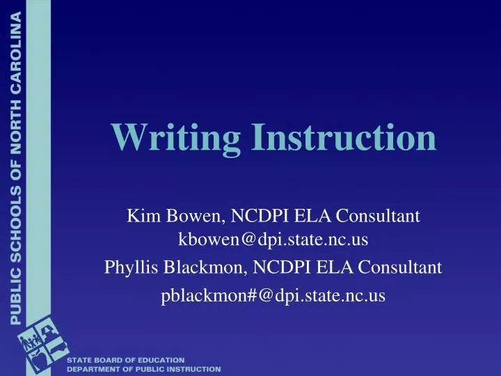 PPT - Writing Instruction PowerPoint Presentation, free download - ID ...