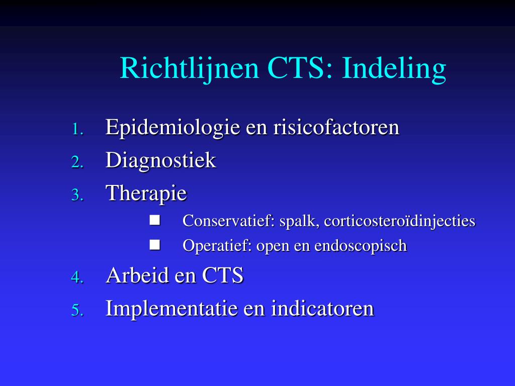 PPT - Diagnostiek en behandeling van het carpale tunnel syndroom ...