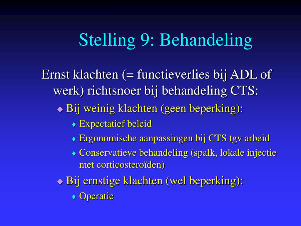PPT - Diagnostiek en behandeling van het carpale tunnel syndroom ...