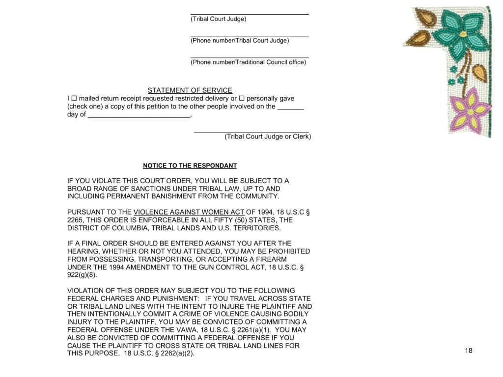 PPT - Tribal Courts Roles in Community and Domestic Violence PowerPoint ...