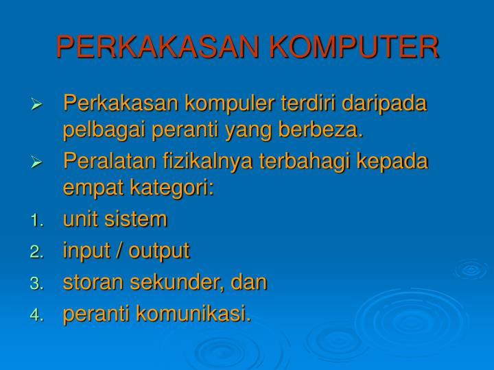 PPT - PENGENALAN KEPADA KOMPUTER (PERKAKASAN) PowerPoint Presentation ...