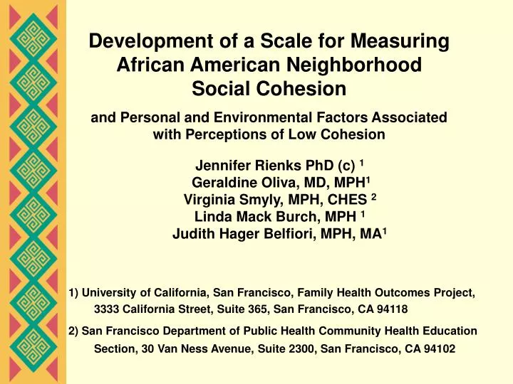 PPT - Development of a Scale for Measuring African American ...