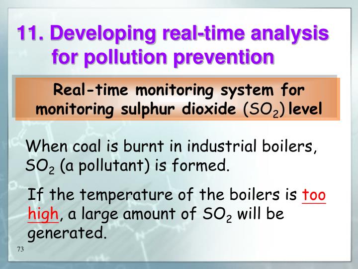Real Time Analysis For Pollution Prevention – VCOG