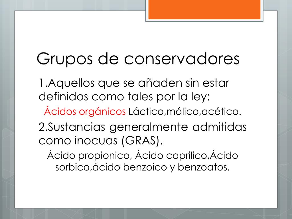 PPT - Preservación de alimentos mediante aditivos químicos PowerPoint ...