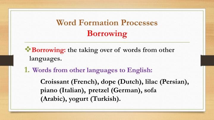 PPT - Word Formation PowerPoint Presentation - ID:3085756