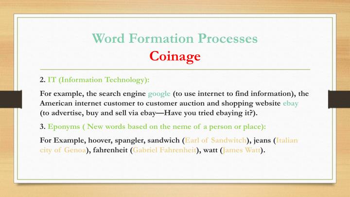 PPT - Word Formation PowerPoint Presentation - ID:3085756