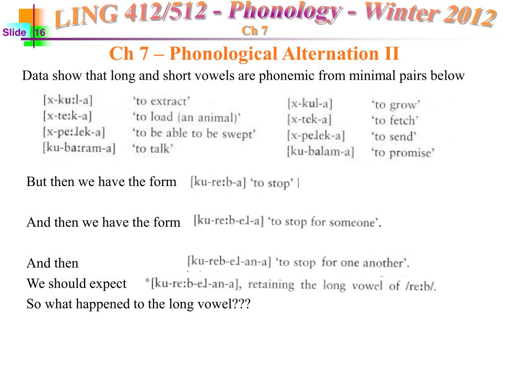 Ppt Ch 7 Phonological Alternation Ii Powerpoint Presentation Free
