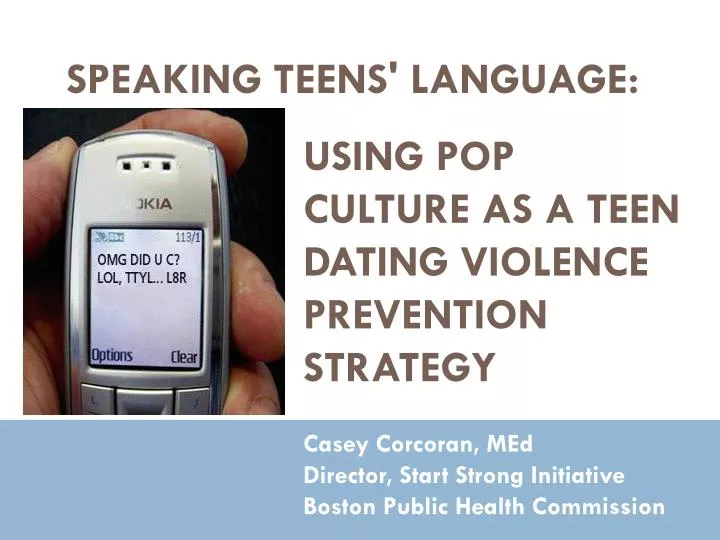PPT - SPEAKING TEENS' LANGUAGE: PowerPoint Presentation, free download ...