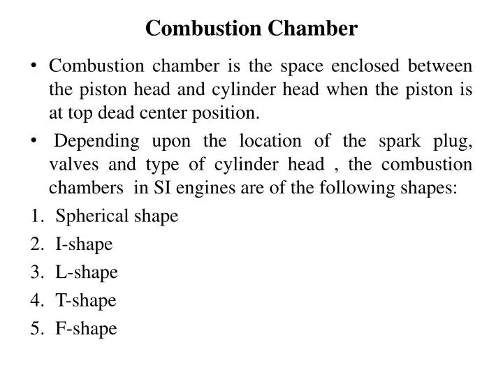 PPT - Combustion Chamber PowerPoint Presentation, free download - ID:3086349
