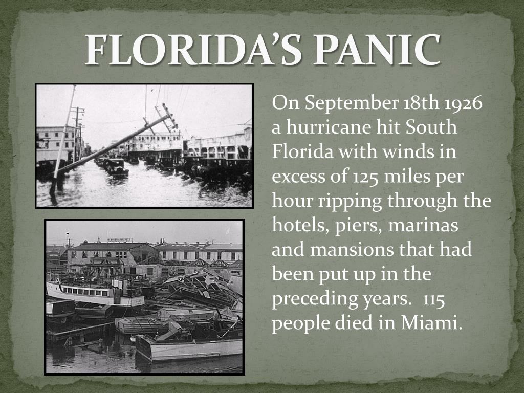 PPT - THE FLORIDA LAND BOOM OF THE 1920s PowerPoint Presentation, free ...