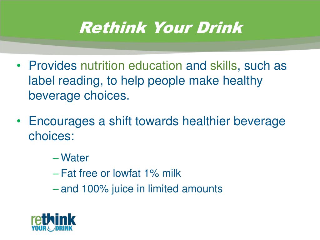 PPT - Local Health Department Rethink Your Drink Orientation Jackie ...