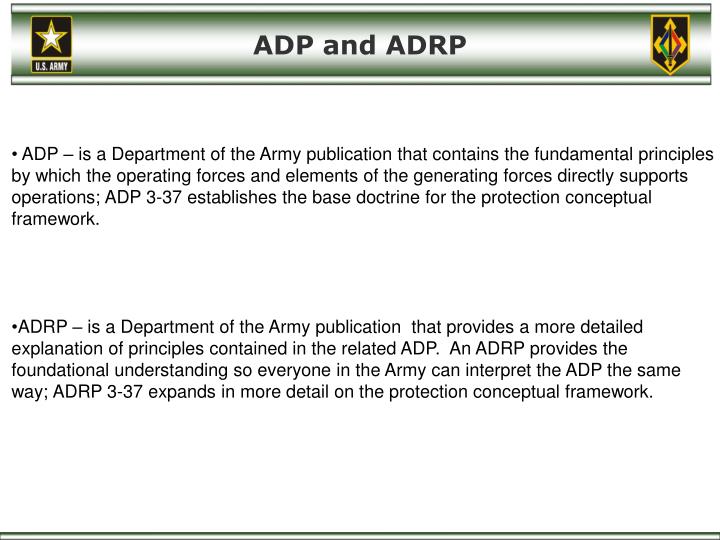 PPT - Army Doctrine Publication (ADP) 3-37; and Army PowerPoint ...