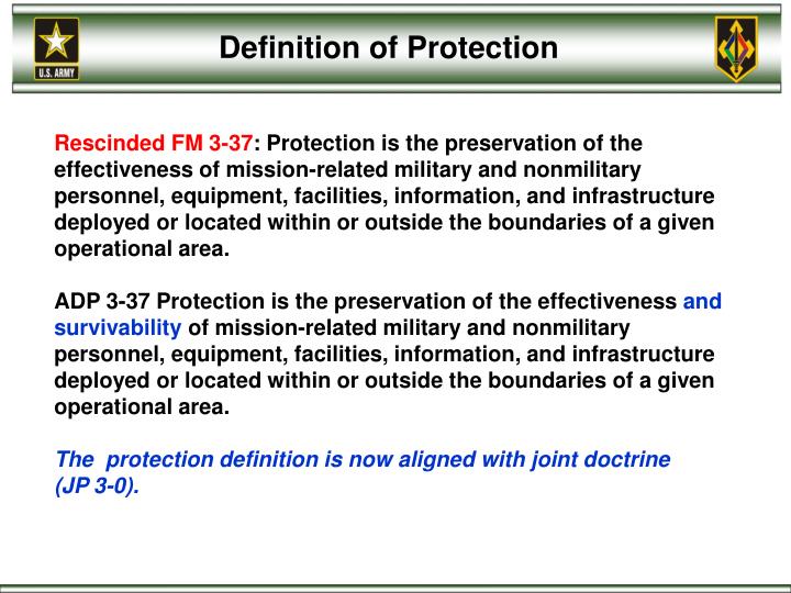 PPT - Army Doctrine Publication (ADP) 3-37; and Army PowerPoint ...
