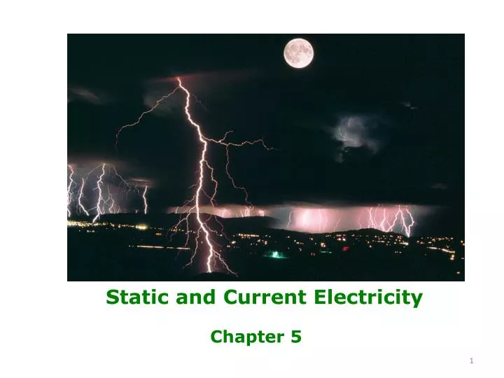 PPT - Static and Current Electricity PowerPoint Presentation, free ...