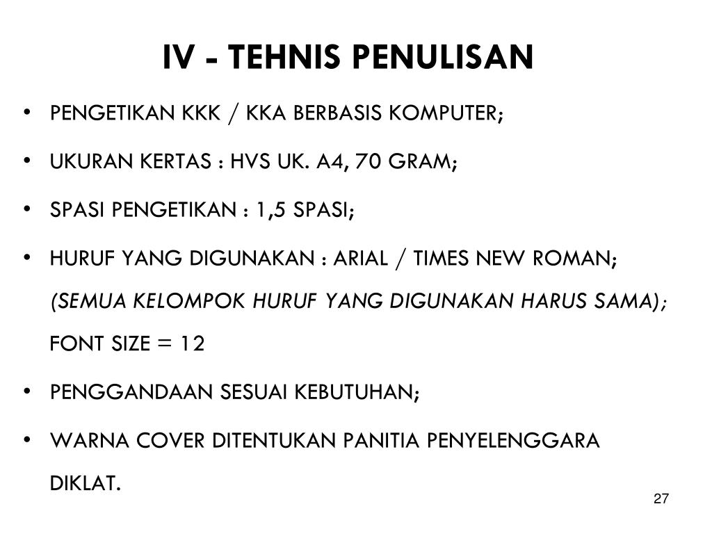 PPT - PENJELASAN PENULISAN KKK / KKA PowerPoint Presentation, free ...