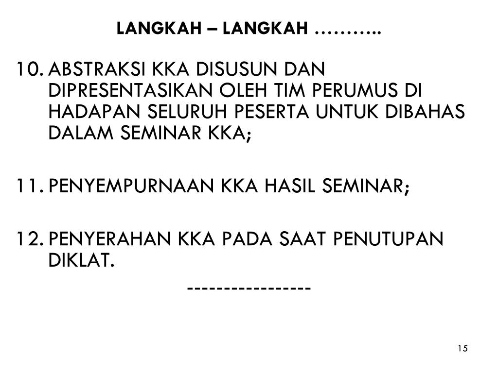 PPT - PENJELASAN PENULISAN KKK / KKA PowerPoint Presentation, free ...