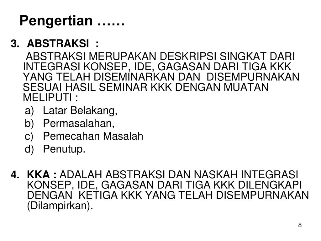 PPT - PENJELASAN PENULISAN KKK / KKA PowerPoint Presentation, free ...