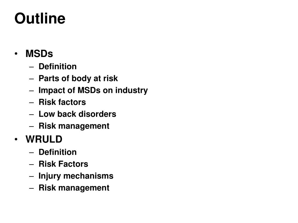 Ppt Musculoskeletal Disorders Msds Powerpoint Presentation Free