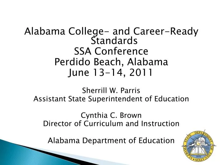 PPT - Alabama College- and Career-Ready Standards SSA Conference ...