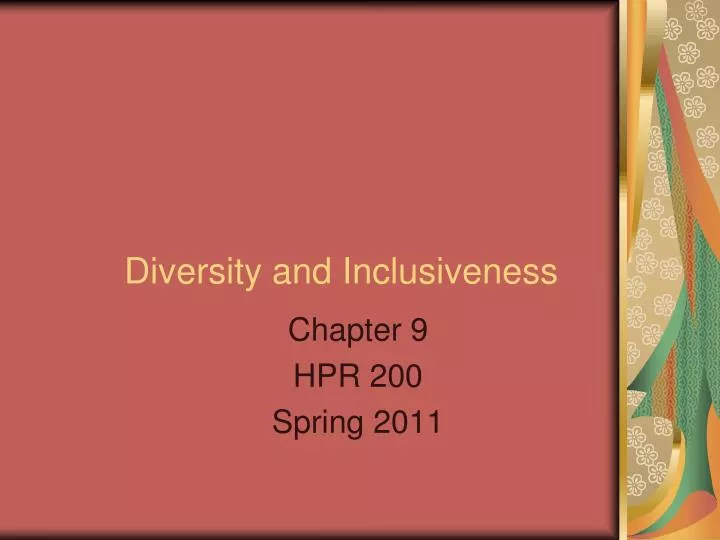 PPT - Diversity and Inclusiveness PowerPoint Presentation, free ...