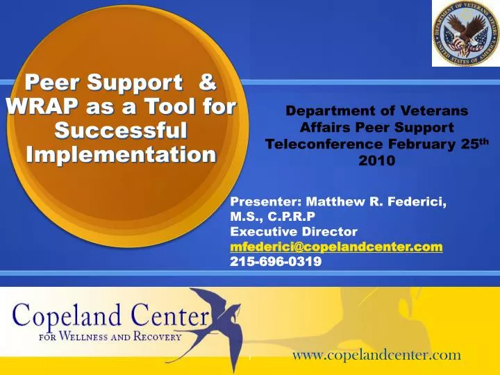 PPT - Peer Support & WRAP as a Tool for Successful Implementation ...