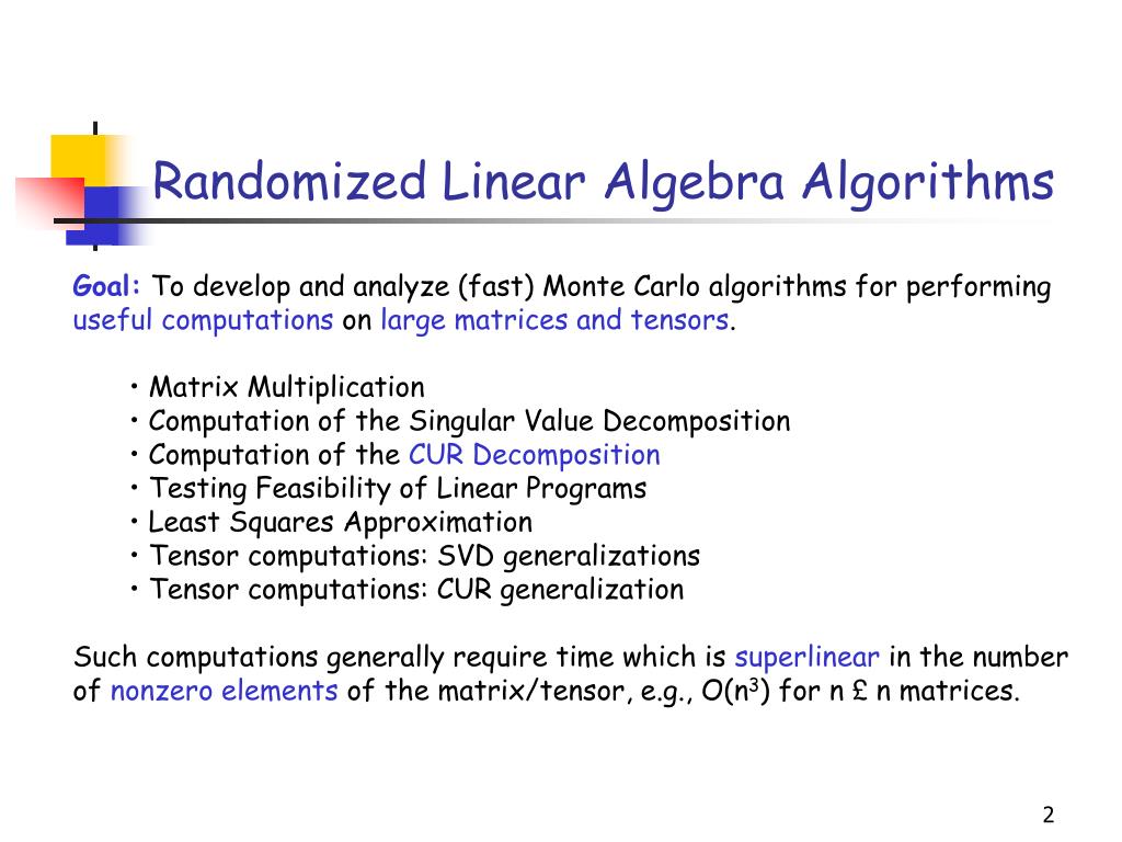 Ppt Tutorial Randomized Algorithms For Matrices And Massive Data Sets Powerpoint Presentation