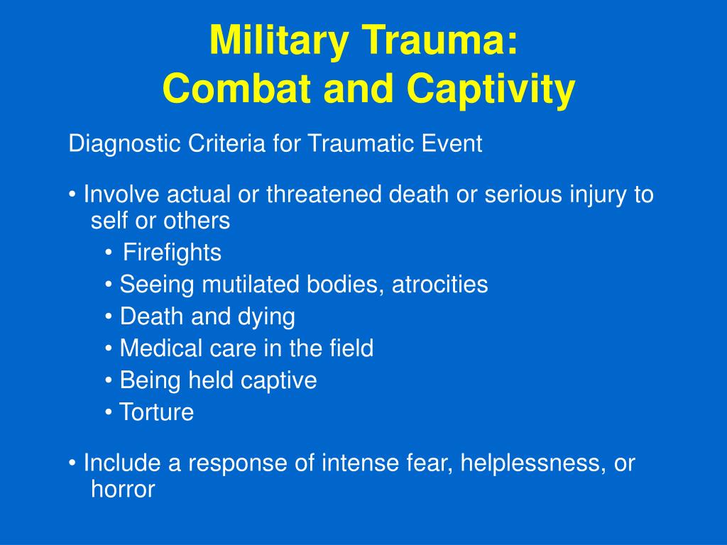 PPT - Military Trauma in Older Veterans: A Hidden Influence PowerPoint ...