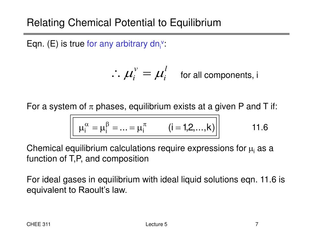PPT - Relating Chemical Potential to Equilibrium SVNA 11.2 PowerPoint ...