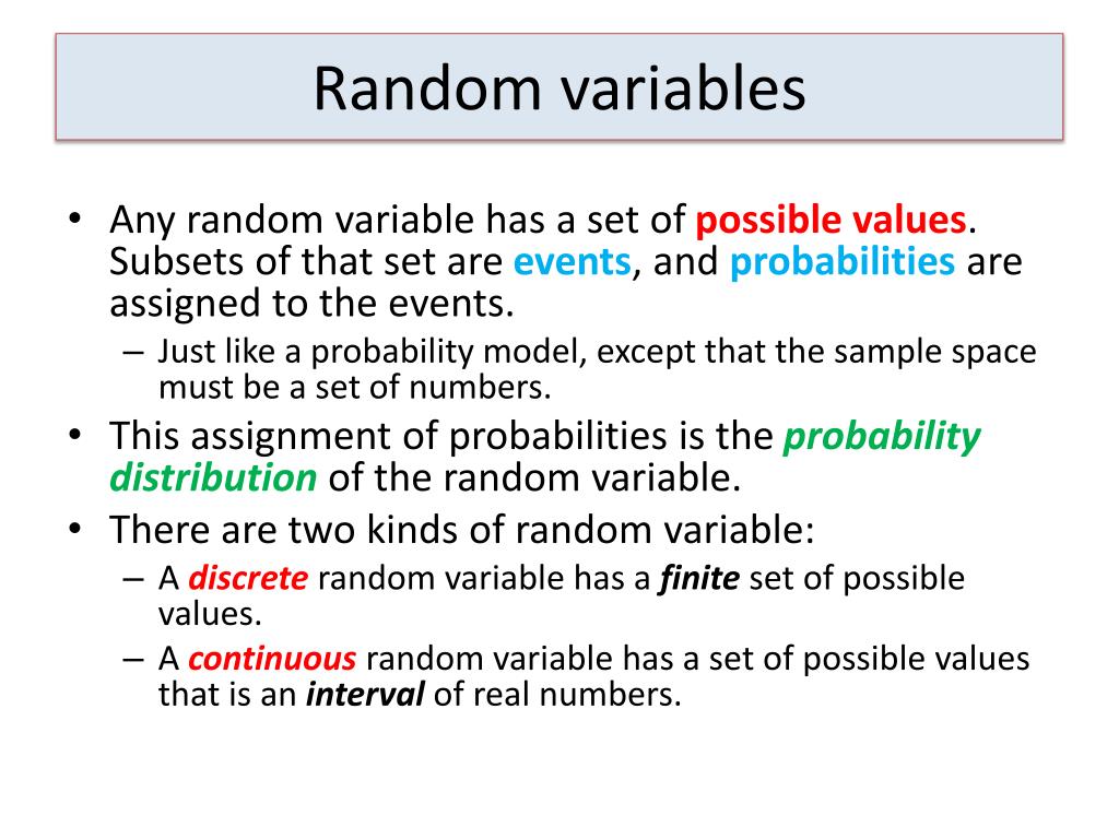 PPT Random Variables PowerPoint Presentation Free Download ID 3089264