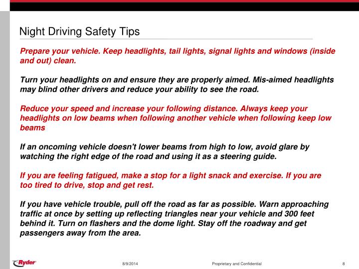 PPT - Night Driving PowerPoint Presentation - ID:3089790