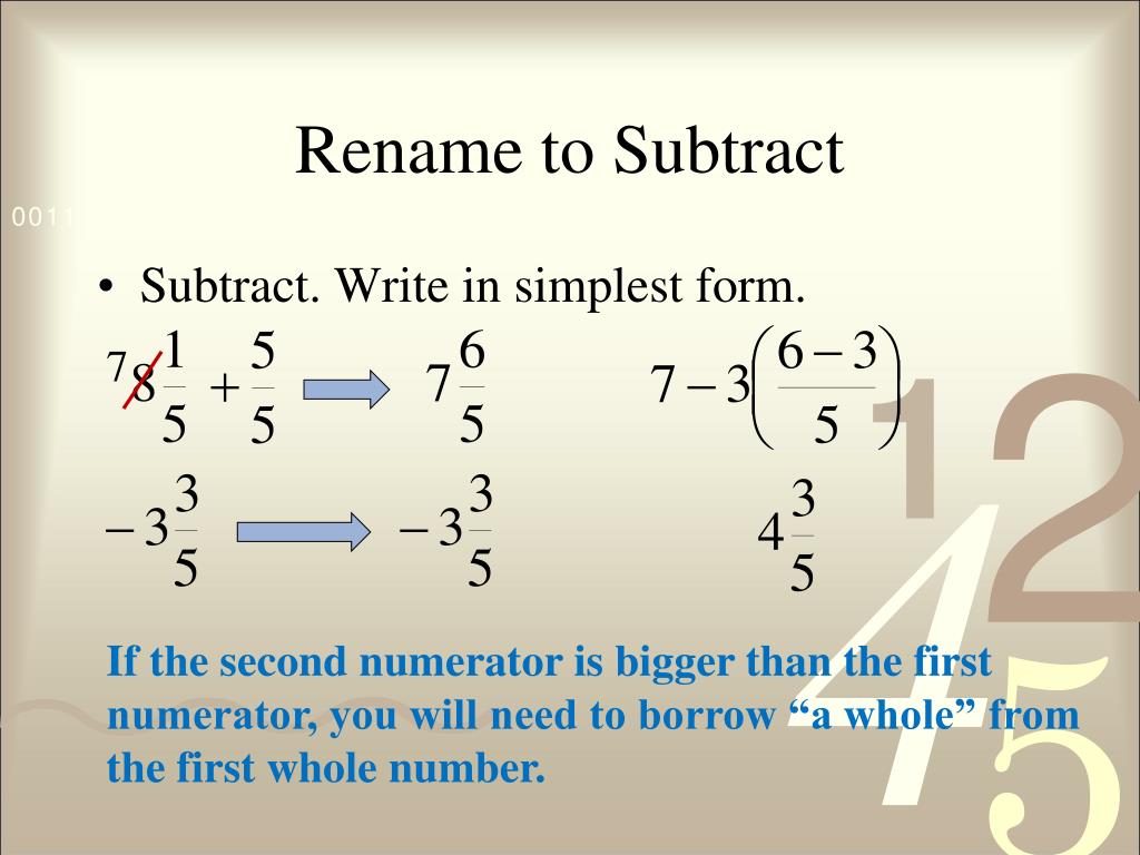 PPT - Add & Subtract Mixed Numbers PowerPoint Presentation, free ... PPT - Add & Subtract Mixed Numbers PowerPoint Presentation, free ...
