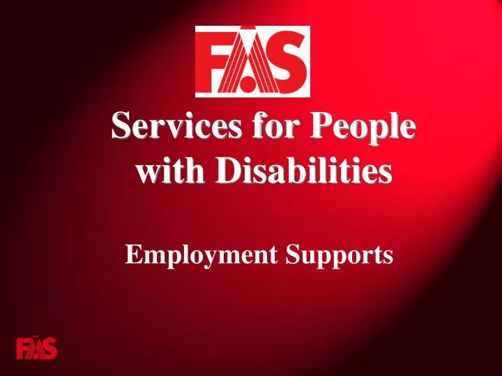 PPT - Services for People with Disabilities PowerPoint Presentation ...