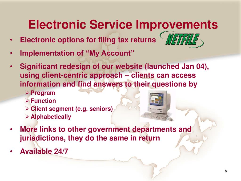 PPT - Advancing Client Satisfaction in the Canada Revenue Agency ...