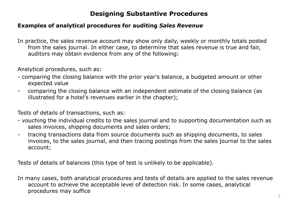 PPT - Designing Substantive Procedures PowerPoint Presentation, free ...