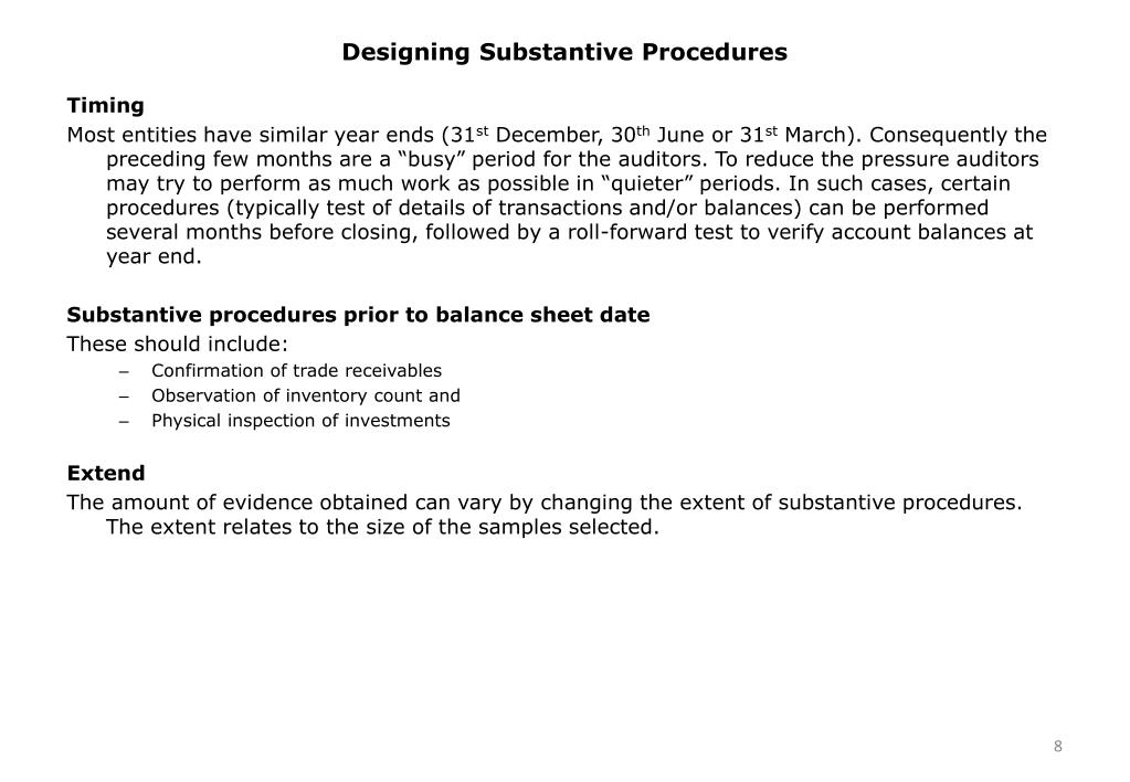 PPT - Designing Substantive Procedures PowerPoint Presentation, free download - ID:3091466