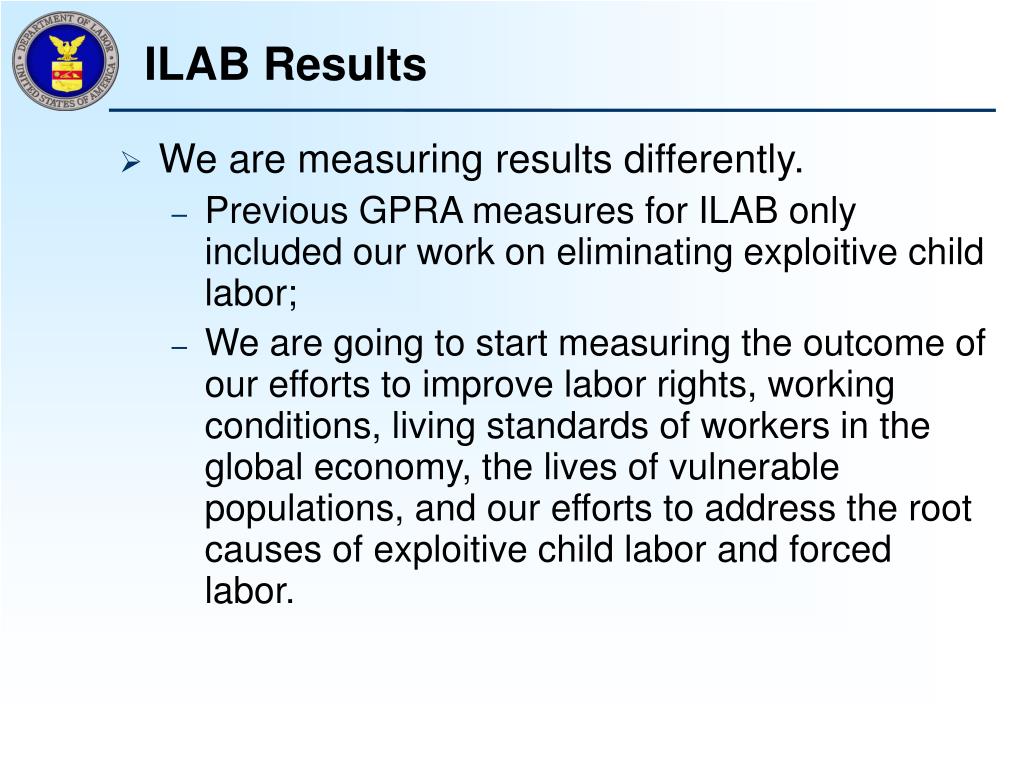 PPT - Stakeholder Consultation Bureau of International Labor Affairs ...